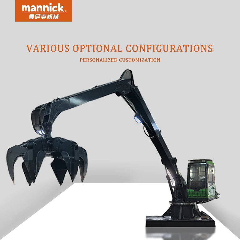 Excavator Digger Forest Tree Wood Log Timber Gripper Grapple Crane ...