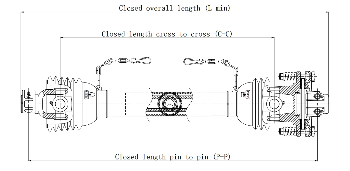 Pto Shafts Tractor Lawn Mower Parts With Clutch Compact Tractor Pto Cardan Shaft Square Tube Pto ...