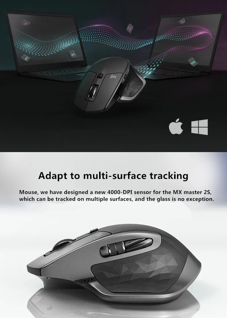 Logitech Mx Master 2s Wireless Mouse,Use On Any Surface,Hyper-fast ...