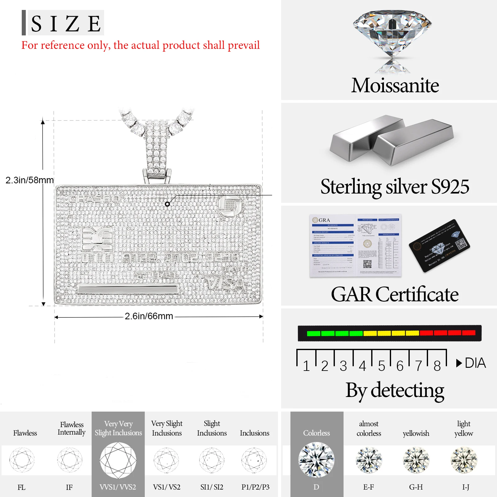 Custom Hip Hop Pendant - Solid 925 Sterling Silver