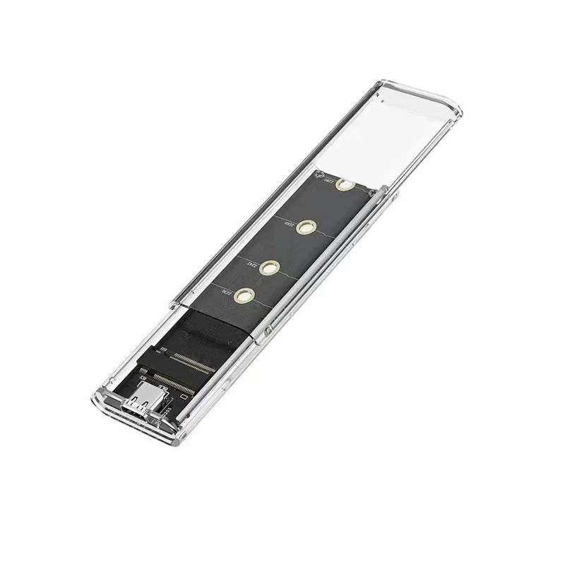 Portable Transparent NVME M2 SSD Case M.2 to USB3.1 Type-C 10Gbps M-key ...
