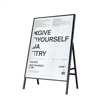 Adjustable A Board Sign Frame Poster Stand Outdoor Floor-mounted ...
