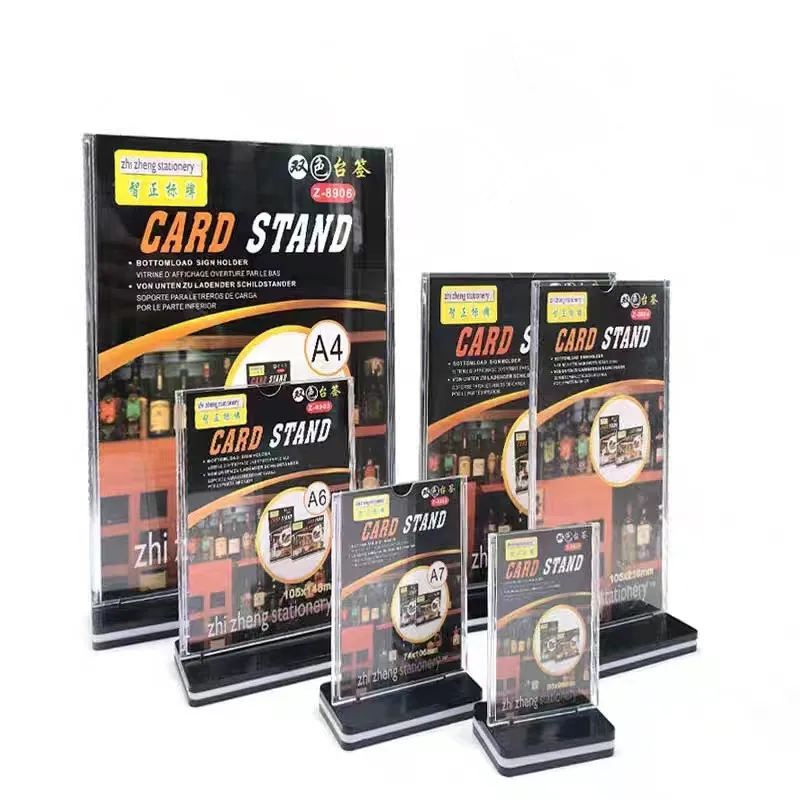 Desk Menu Display Stand Vertical Horizontal Card Holder for Office ...