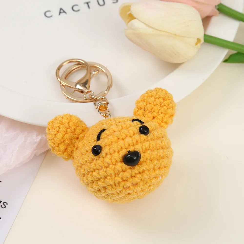 Handmade Knitted Key Chains - Cute Cartoon Wool Crochet