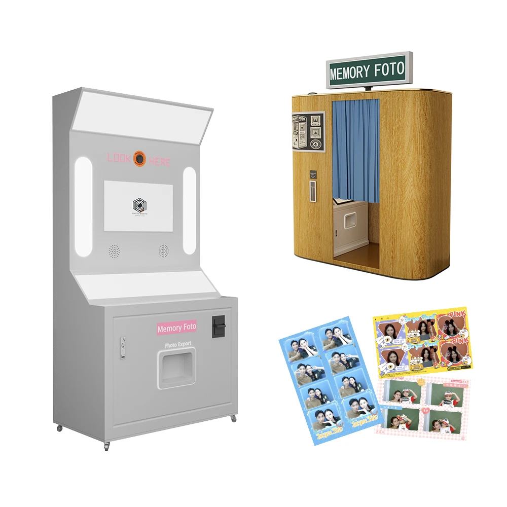 Speech Sounds Guidance Automatic Photo Booth Ultra Slim Size Selfie ...