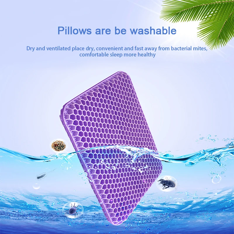 Office & Car Tpe Gel Seat Cushion Double Thick Orthopedic Cooling Seat ...