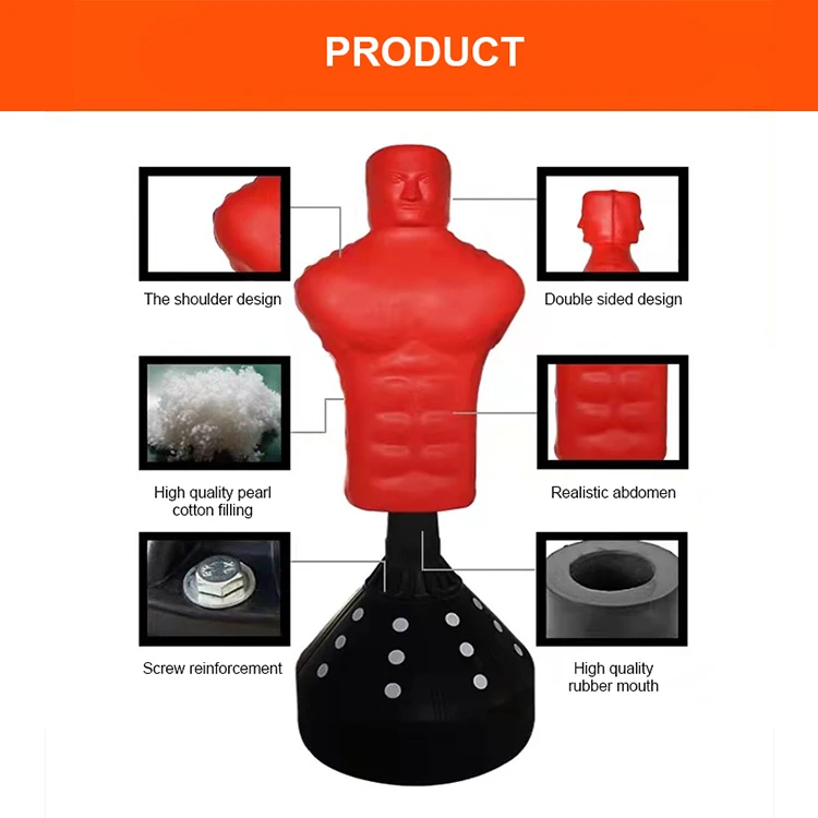 Human Shaped Standing Sandbag Punching Bag - Virtual Boxing Bag