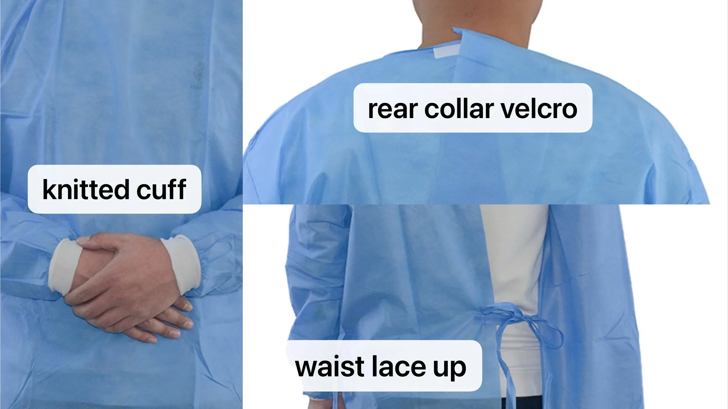 Disposable Hospital Patient Medical Disposal Sms Uniforms Gown Nonwoven ...