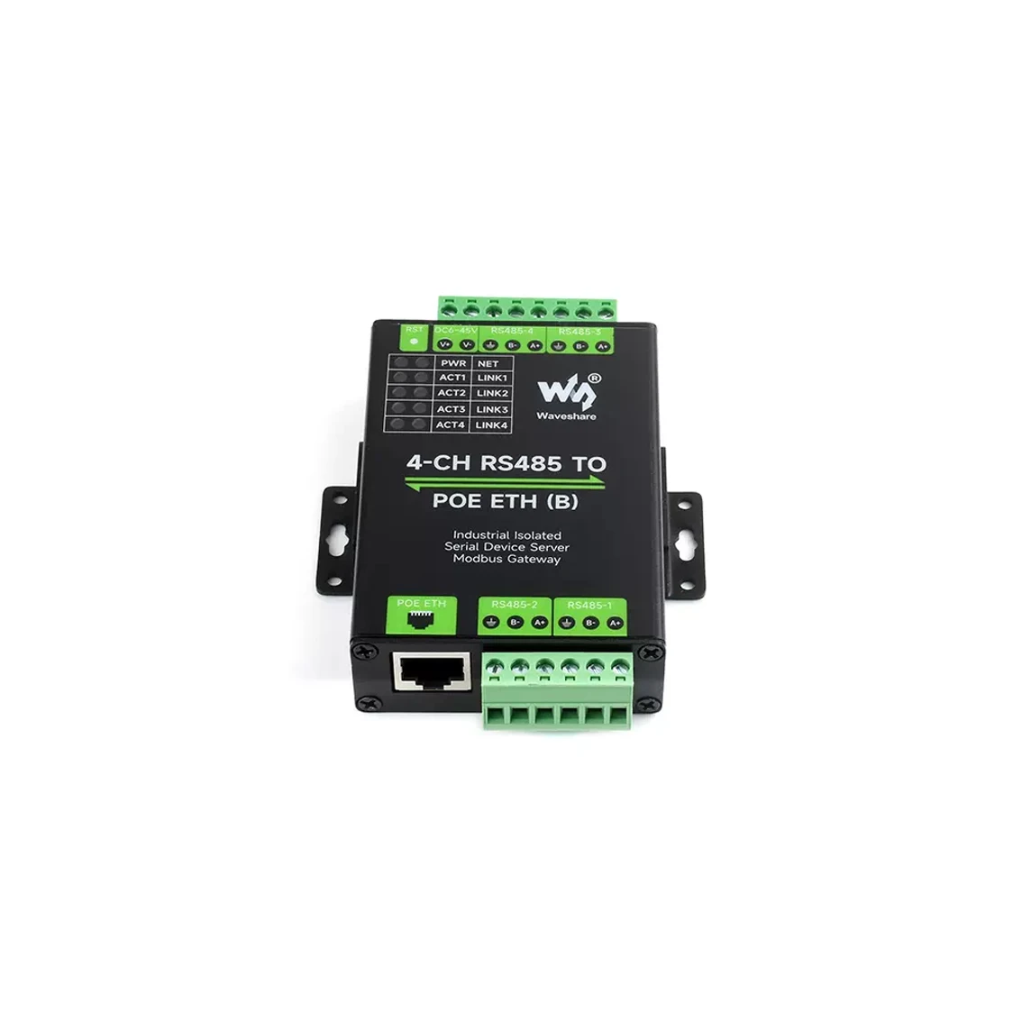4-way RS485 to RJ45 Ethernet port POE module Modbus gateway industrial ...