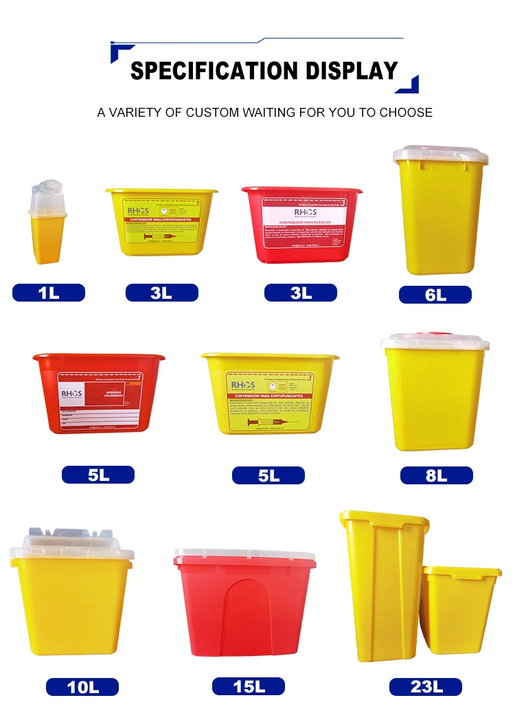 3l 5l 10l Medical Waste Disposable Plastic Sharp Boxes - Buy Disposable ...