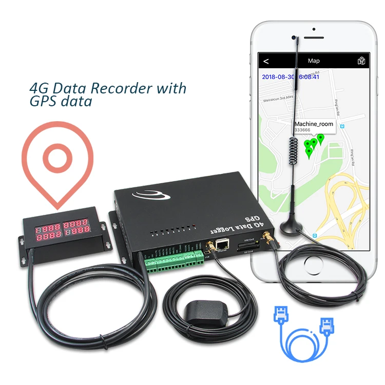 Gprs Data Logger Temperature Monitoring Gsm 4g Tracker Data Logger 4g Real Time Temperature Gps ...