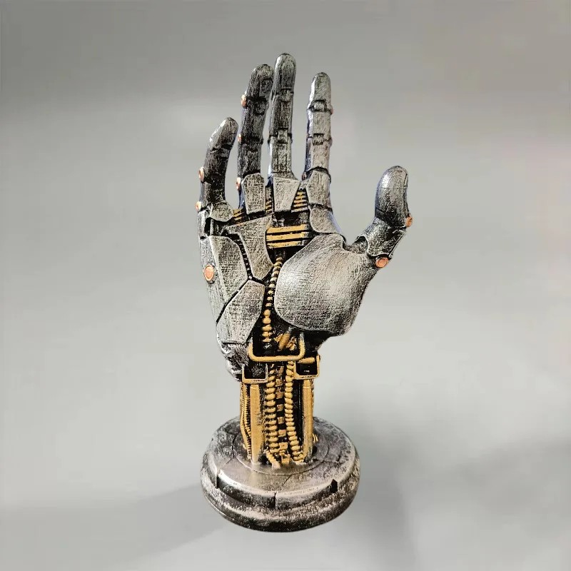 Cyberpunk Robotic Hand Statue Game Controller Desktop Holder Stand ...