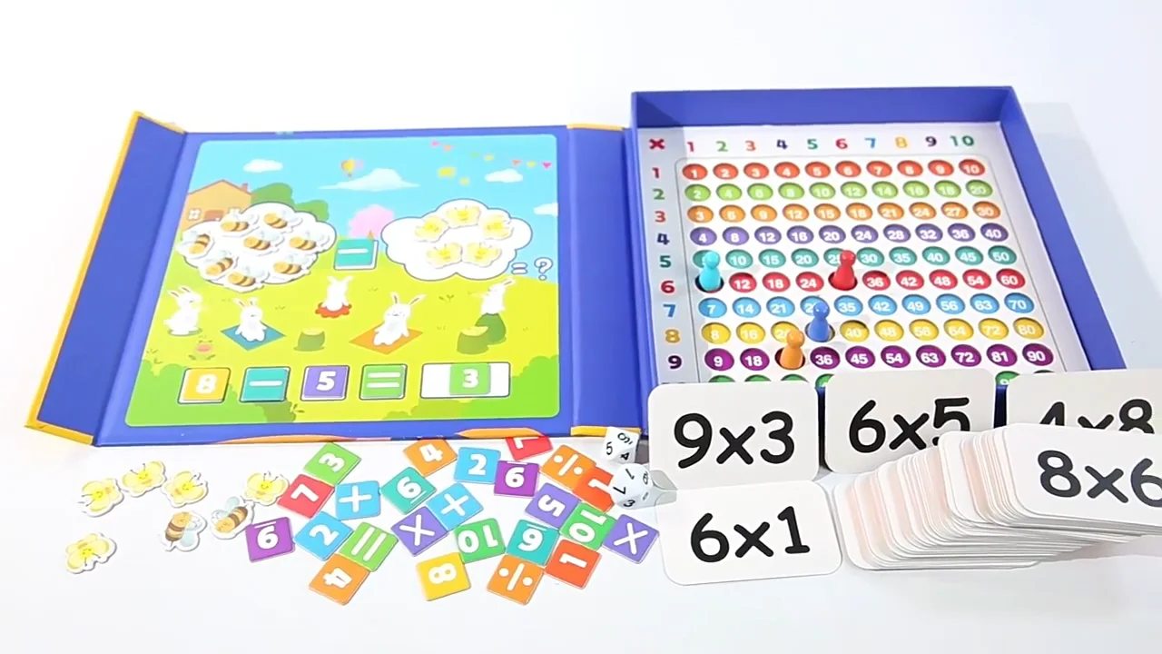 Montessori Children Multiplication Table For Mathematical Operations ...
