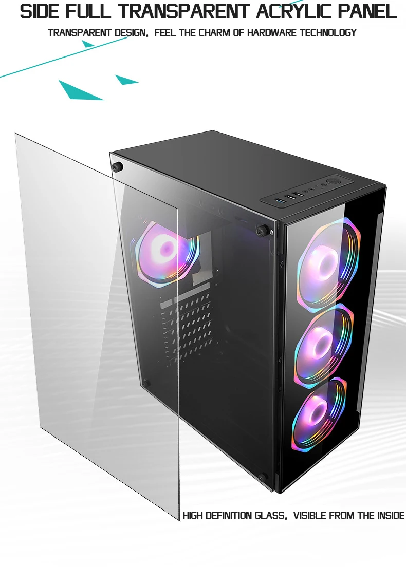 Wholesale Atx Computer Case Full Tower Cabinet For Computer Itx Case Pc ...