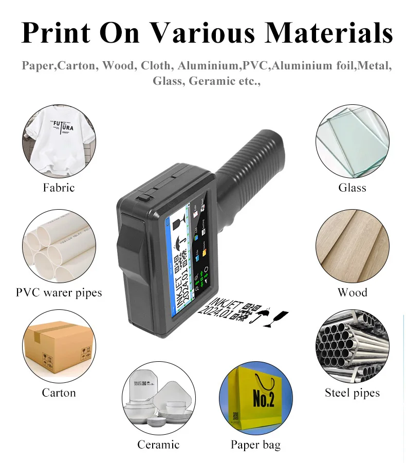 New Automatic Handheld High Resolution Inkjet Coding Printer For Paper ...