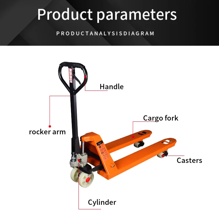 Hand Pallet Truck Manual Pallet Truck 2ton 3ton 2.5ton 5ton Hpt Nylon ...
