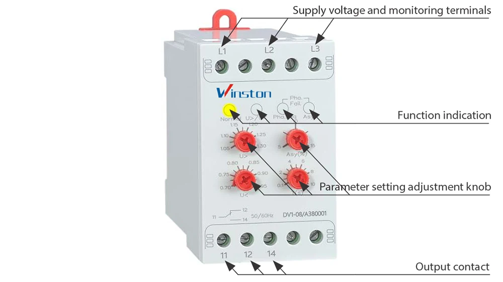 Dv1-06 High Quality Voltage Relay 380v Voltage And Current Relays Dc ...