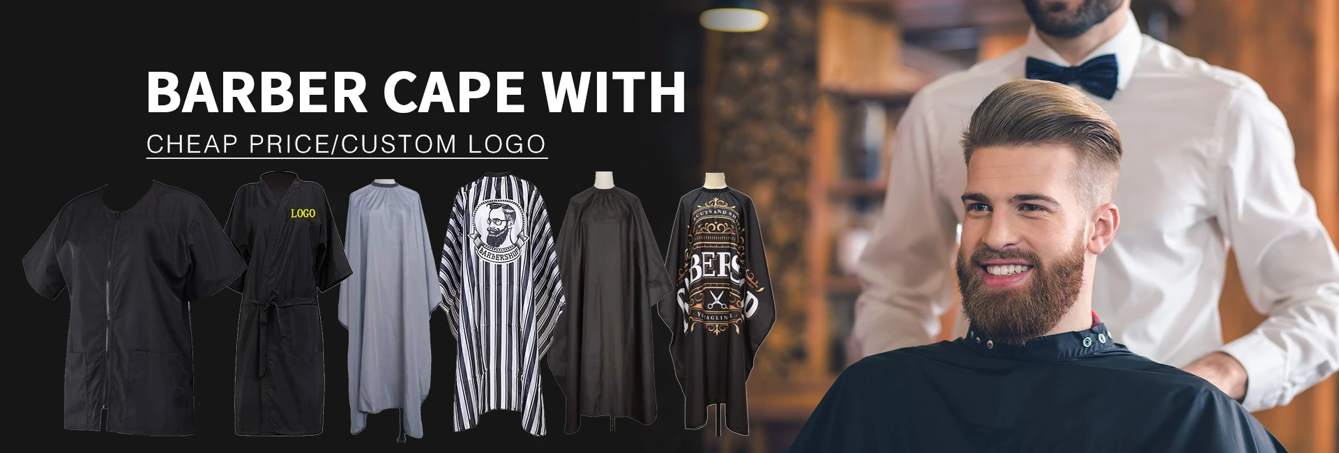 Barber Cape Custom logo Haircut Cloth Antistatic Cutting Hair ...