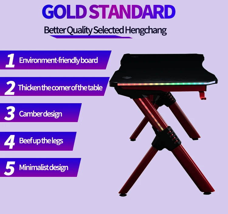 Cool Design Office Furniture 60 Inch Adjustable Mesa Gamer Computer ...