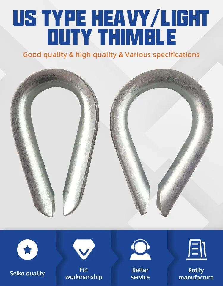 Wire Rope Slings G414 Heavy Duty Galvanized Wire Rope Thimble| Alibaba.com