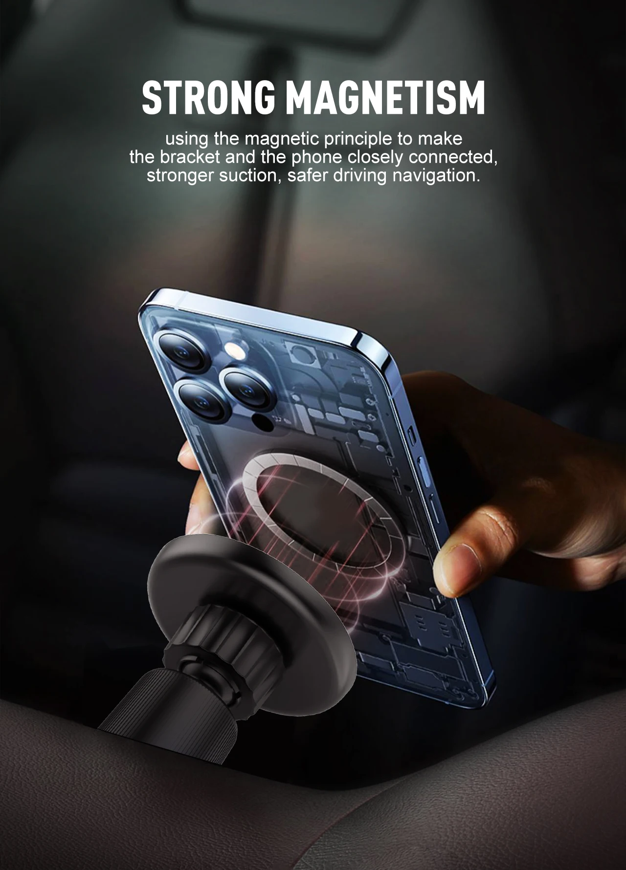 LDNIO MA22 Magnetic Car Phone Holder - Universal Dashboard Clip for ...