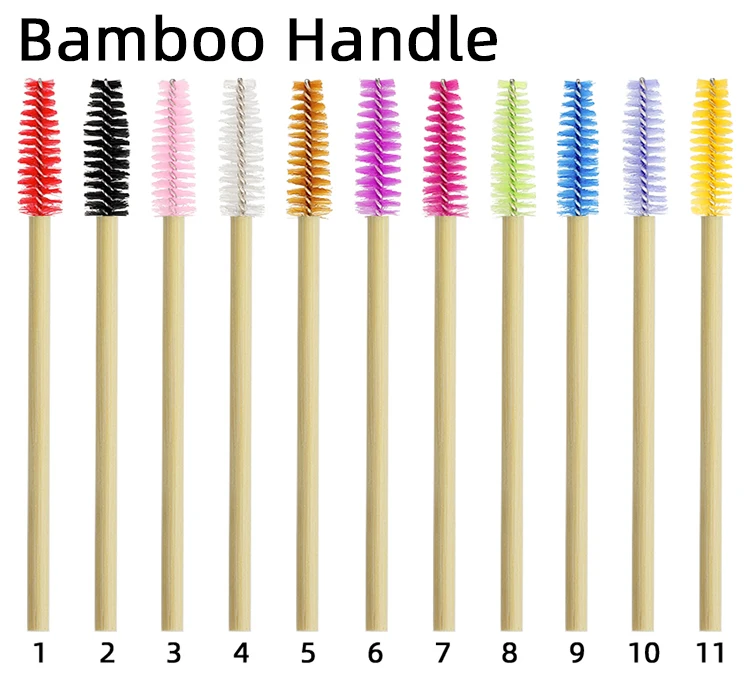 Eyebrow Black Cleansing Wand Paper Bamboo Wood Handle Applicator Brush ...