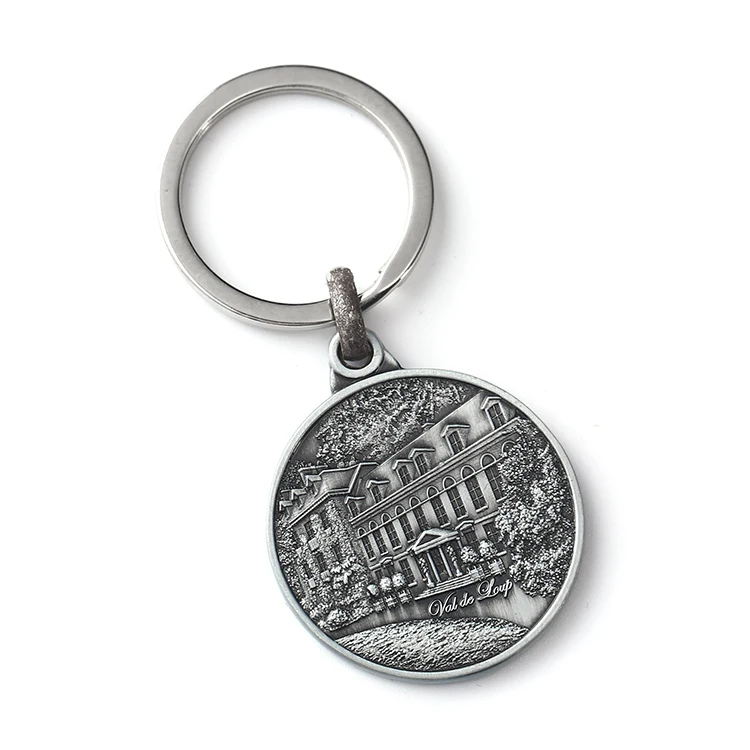 Customised Medal Keychain Logo Liberated Medal Woman Antique Gold ...