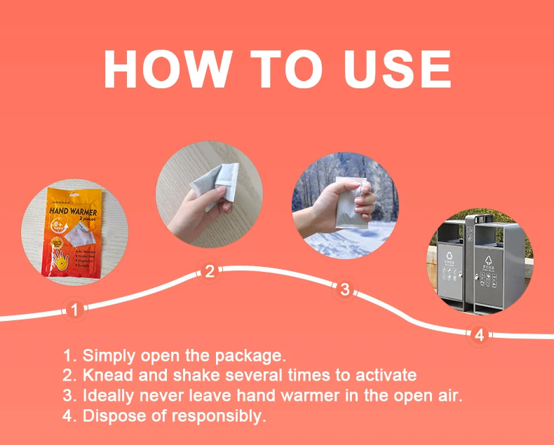 Disposable Heating Pads Warmer Pack Air Activated Heat Patch Portable ...