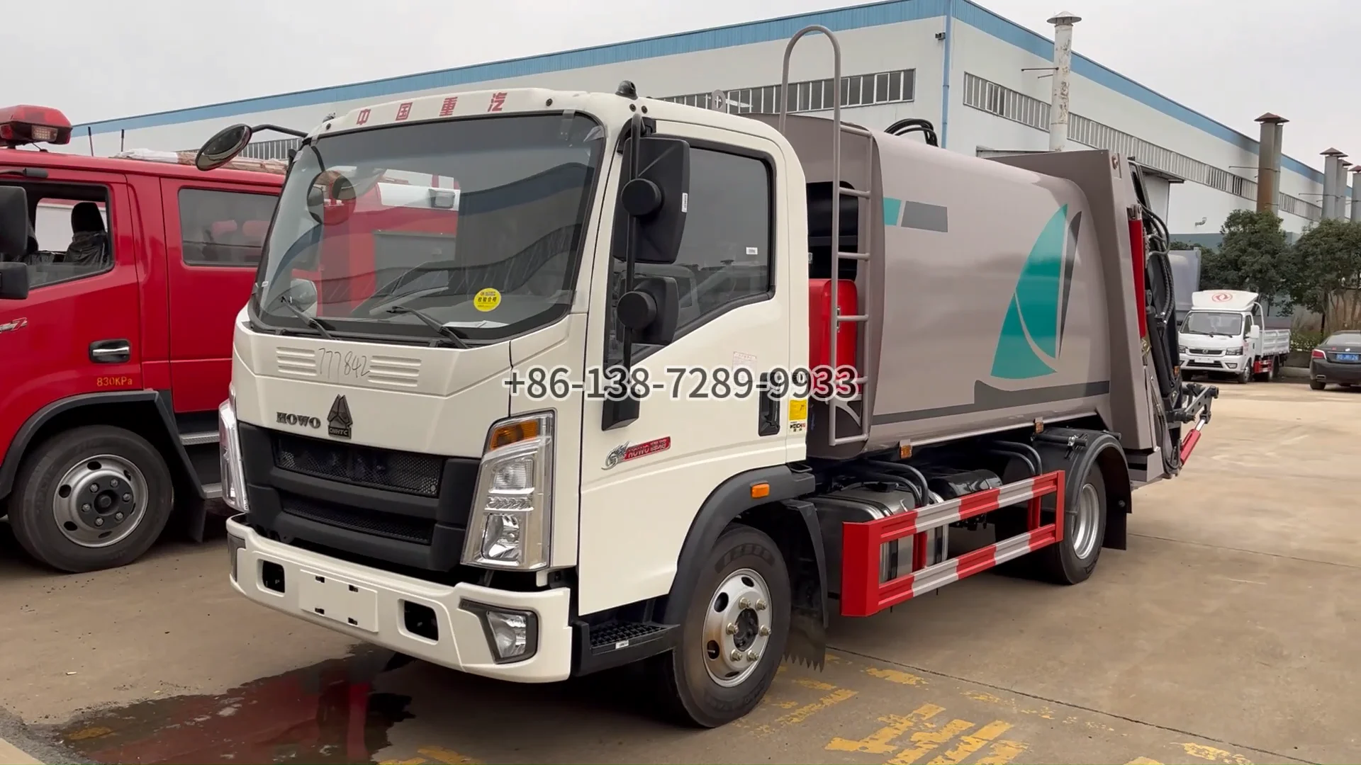 Howo 6 Cubic Compactor Garbage Truck 4x2 8 Cubic Garbage Compactor ...