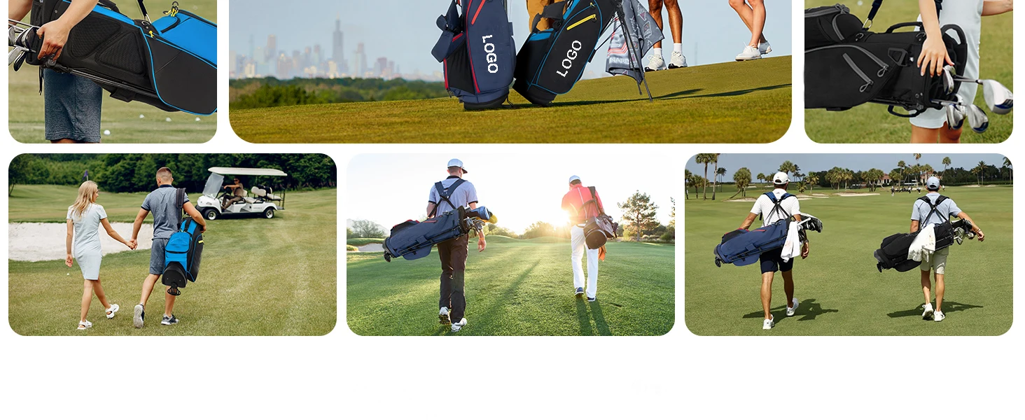 14 Way Golf Stand Bag Dual Strap Golf Bags With Stand Lightweight and ...