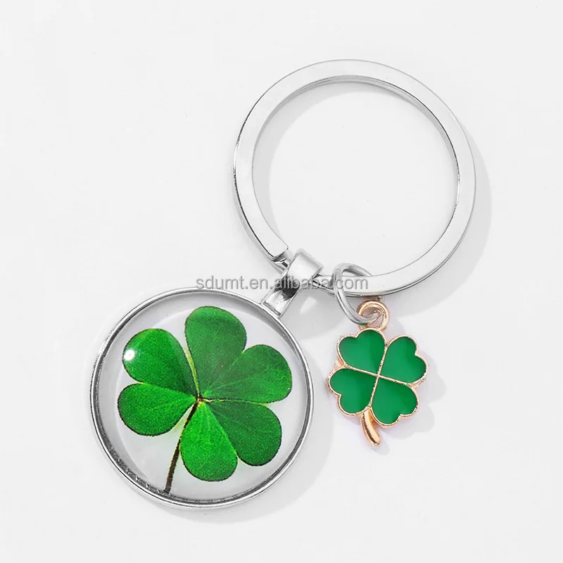Four-leaf Clover Key Chain Lucky Symbol Pendant Keyring Custom Keychain ...