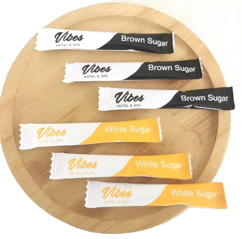 Sugar Tube Stick White Brown Sugar Individual Wrapped Customized ...