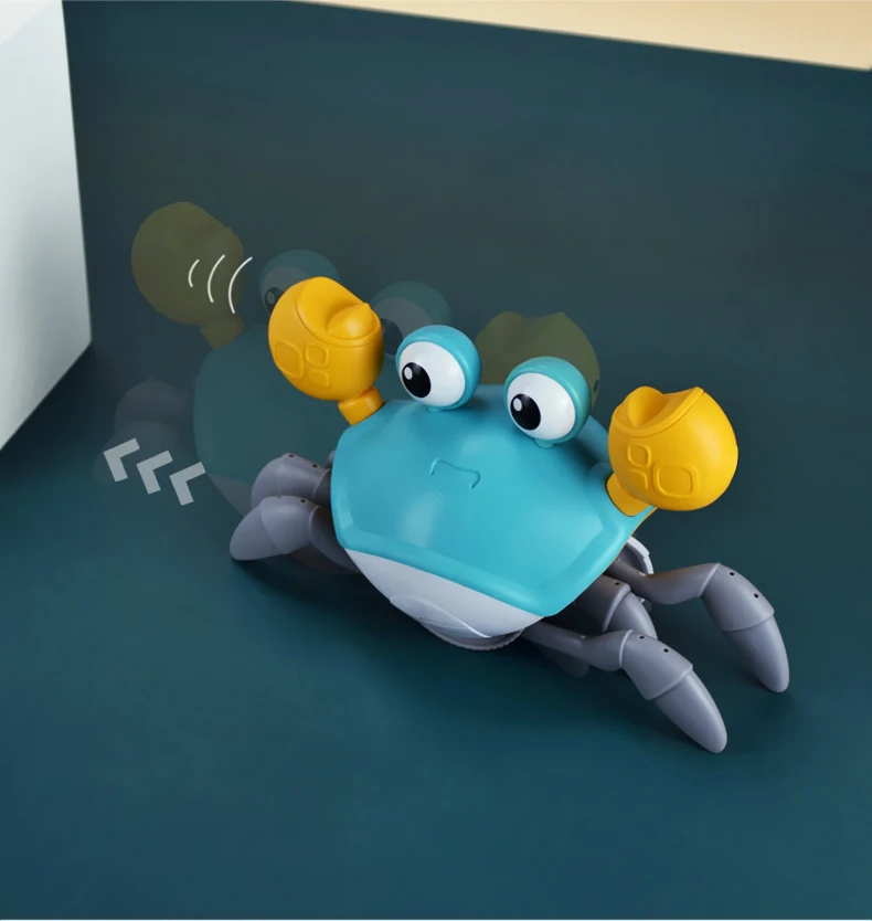 Cute Plastic Wind Up Water Walking Baby Moving Bath Toy Animal Sensing Tummy Escape Crawling ...