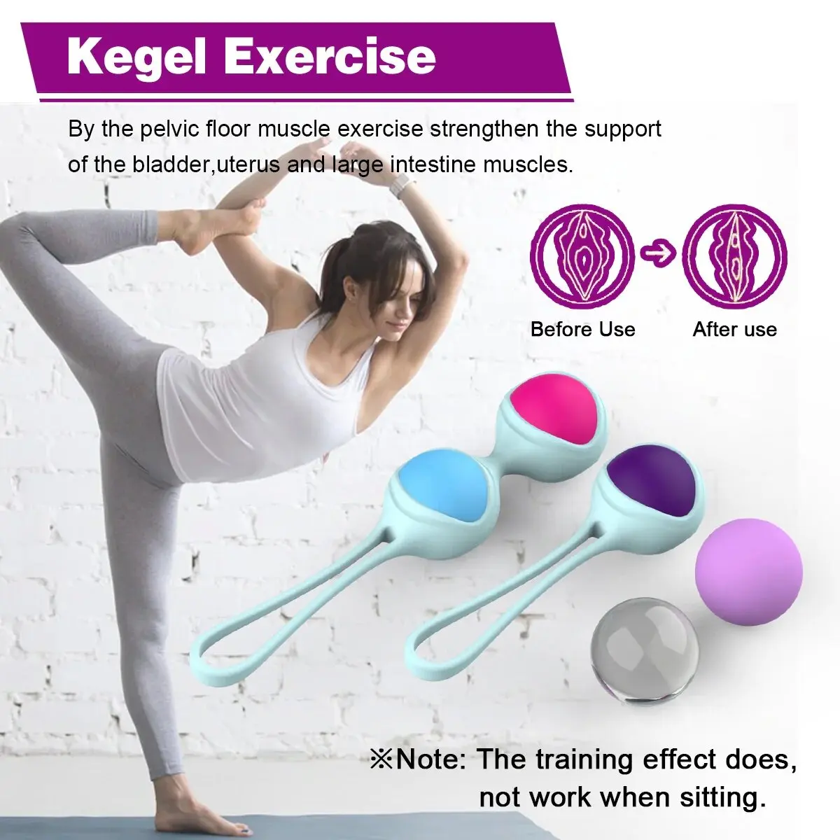 Variable Weight Kegel Ball For Bladder Control Vaginal Tighter Training ...