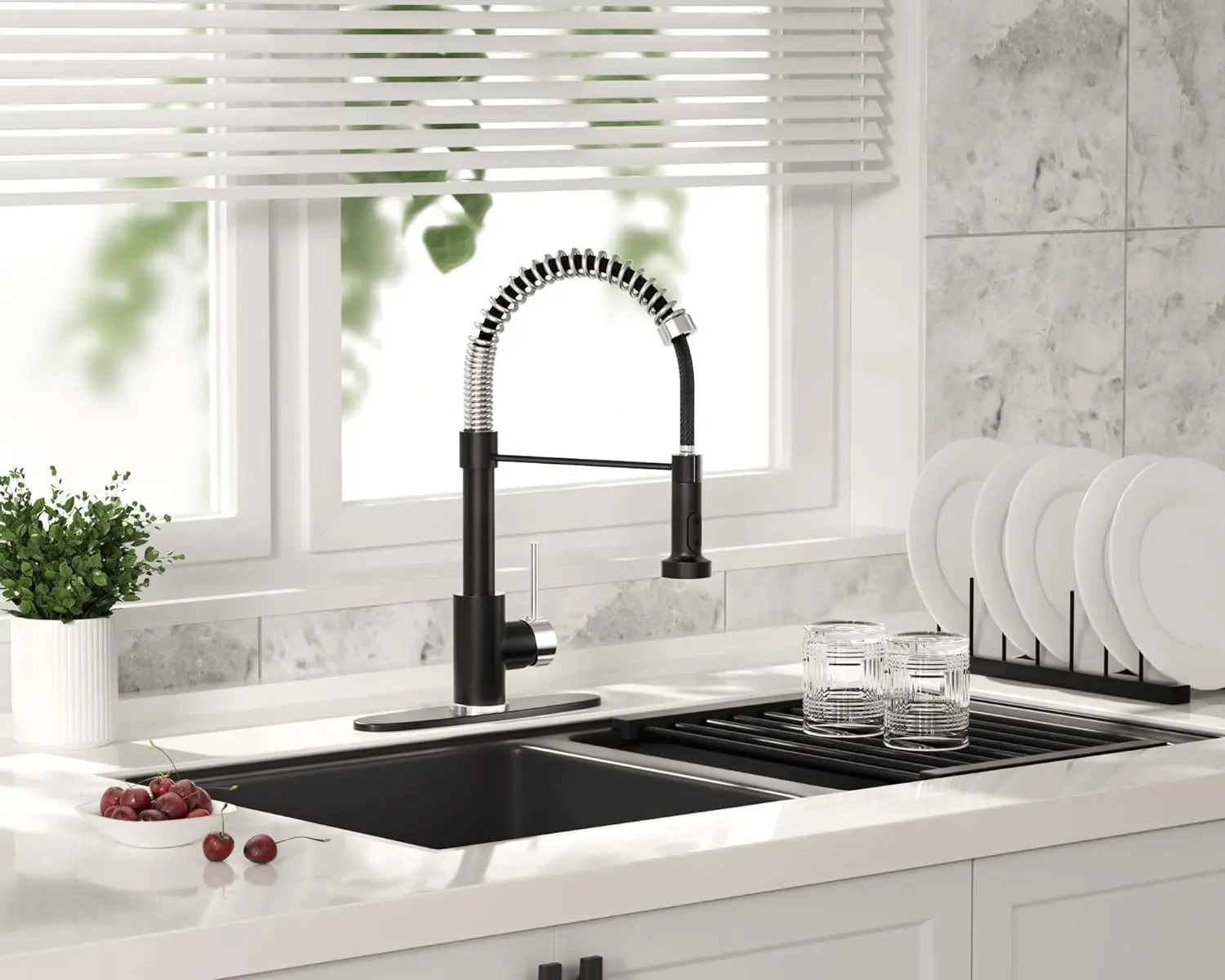 Black Gold Stainless Steel Kitchen Faucet Single Handle Commercial ...