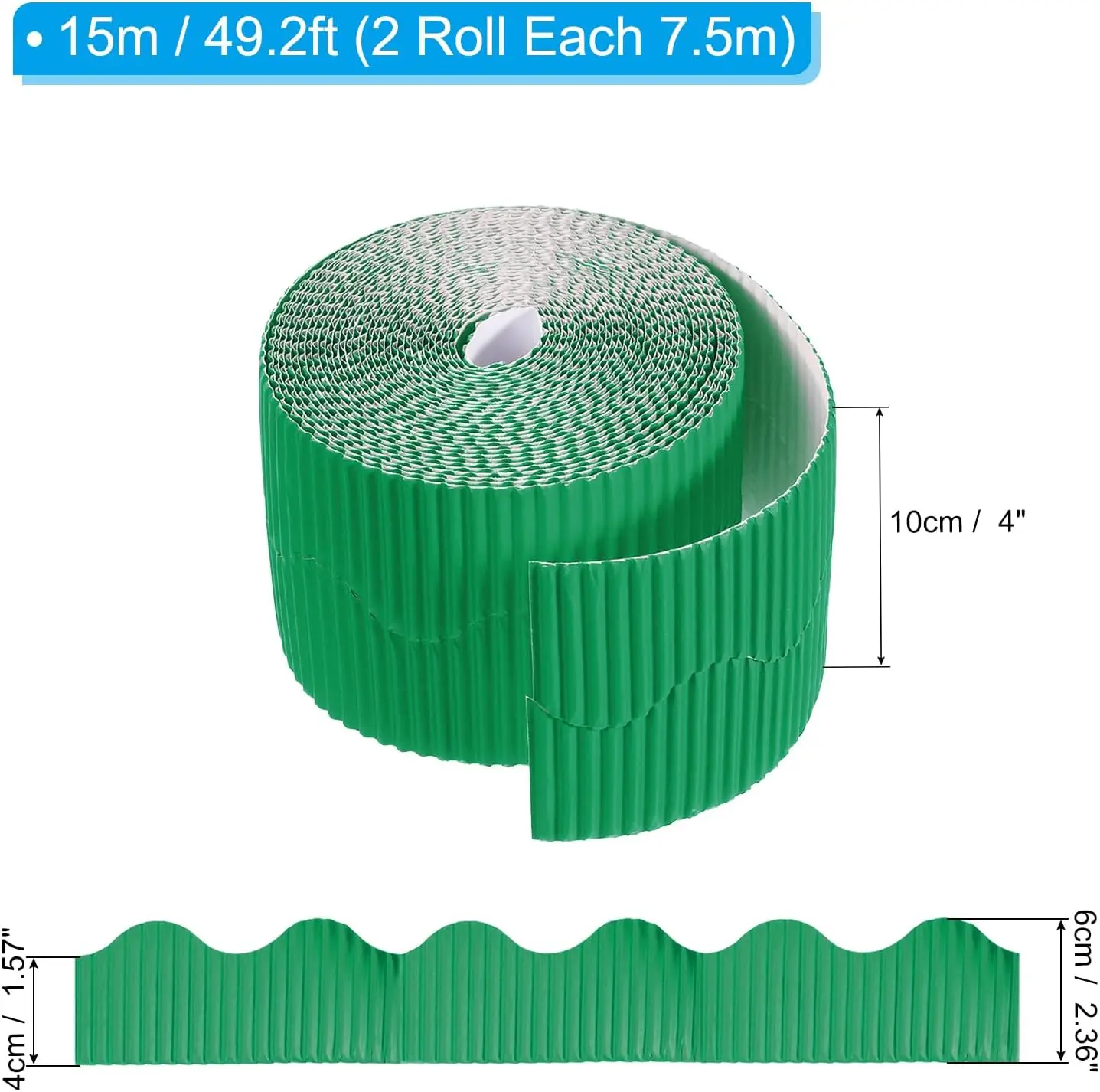 Bulletin Board Classroom Decoration Border Corrugated Paper Scalloped ...