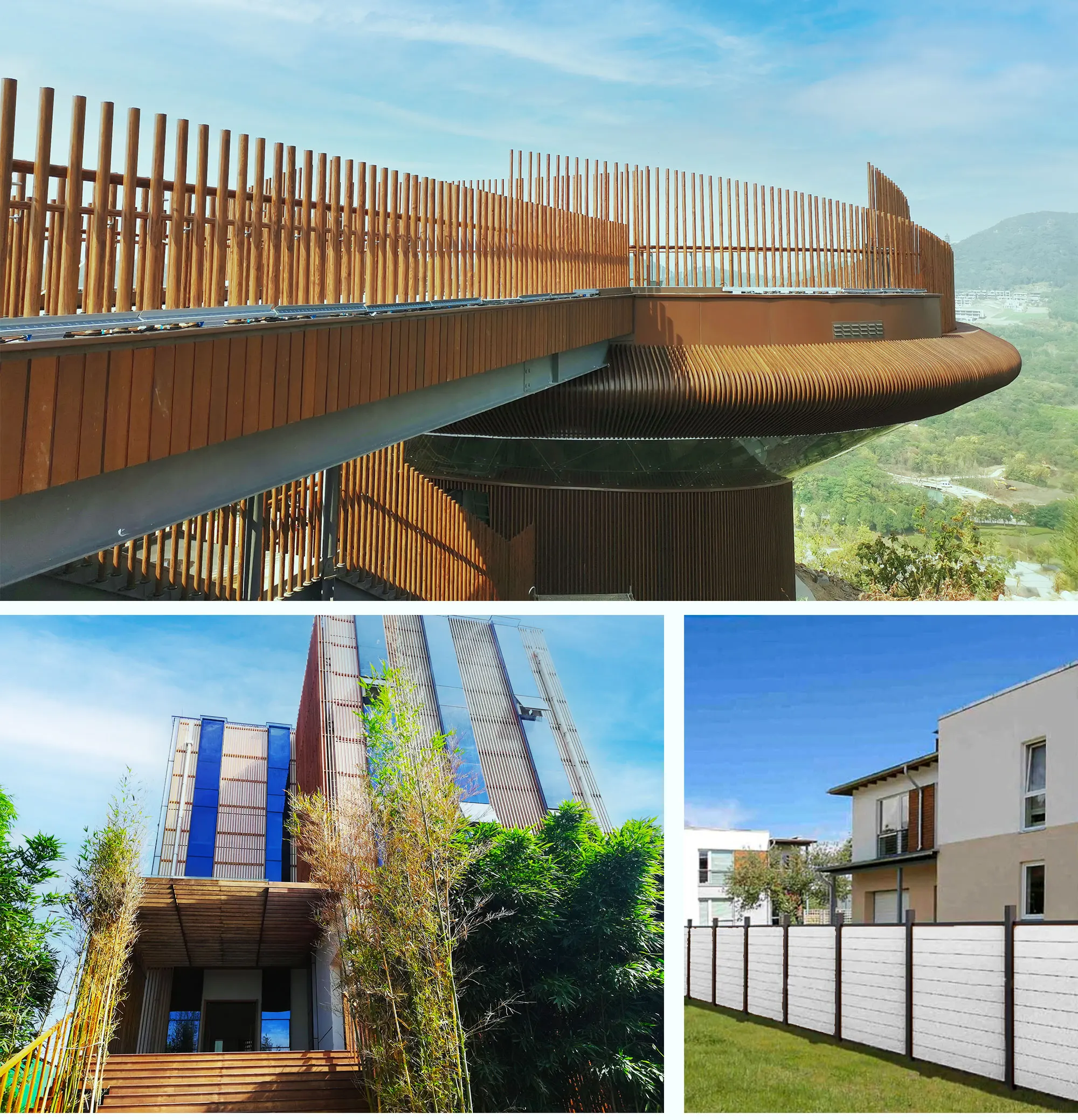 Fireproofing Decoration Wood Grain Wall Cladding Panel Siding Facades ...