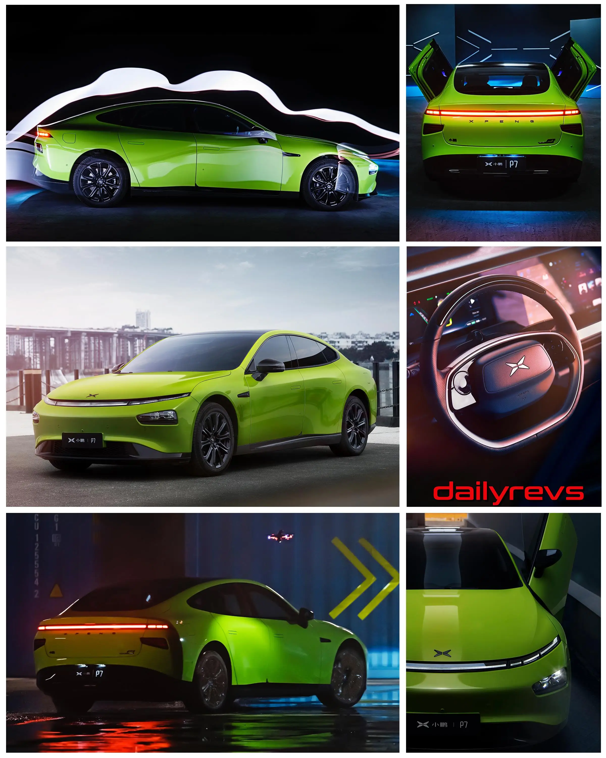 2023 Super Electric Sports Car P7 With Big Motor Power High Speed 170km ...