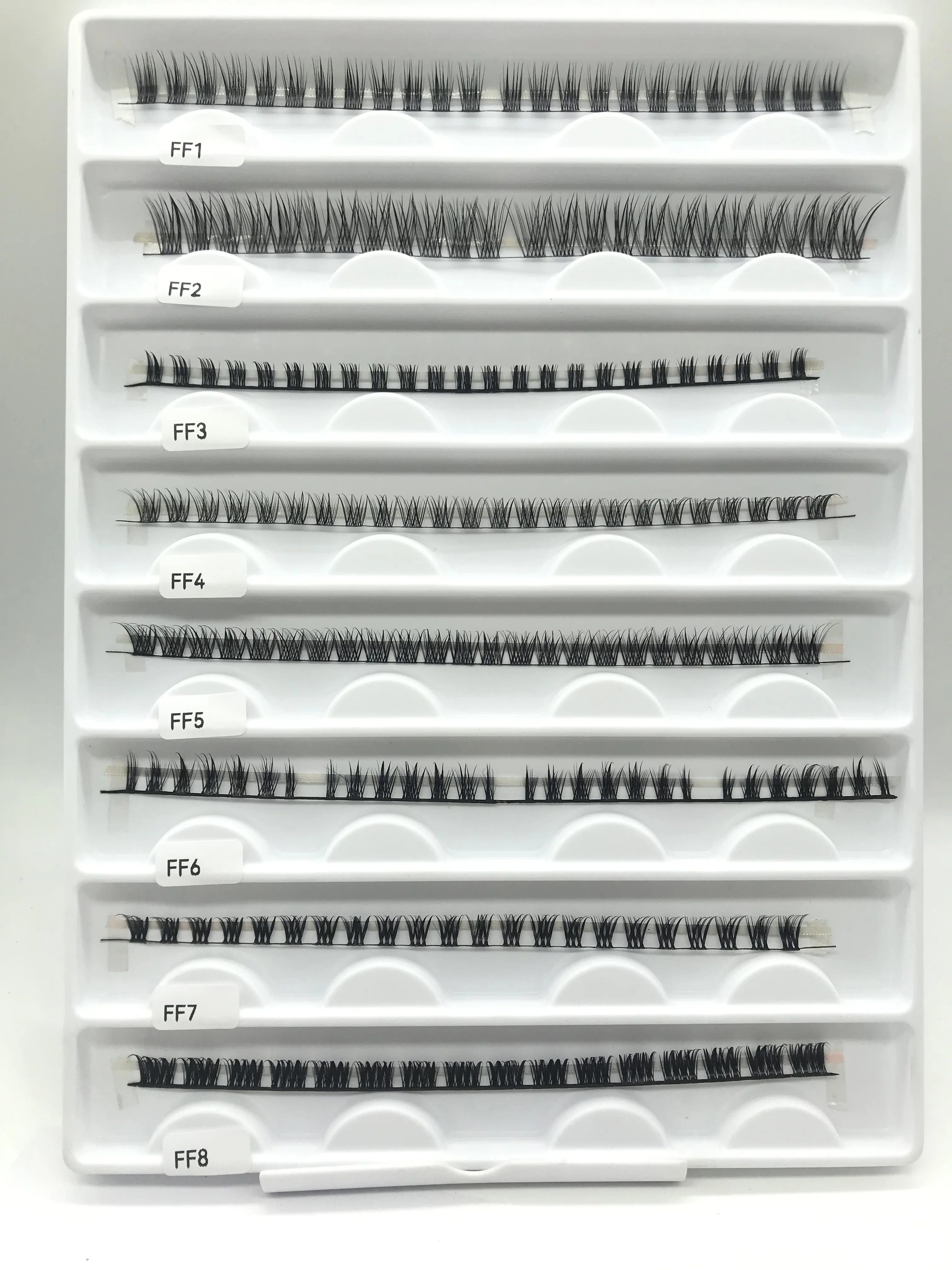 Heat Bonded Premade Fan Eyelash Extensions Mix Length Eyelash Premade ...
