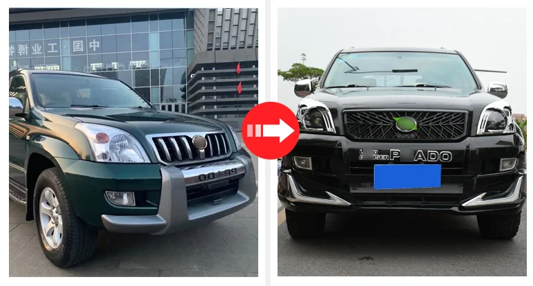 Automotive Parts For Toyota Prado Fj120 Conversion Facelift Body Kit ...
