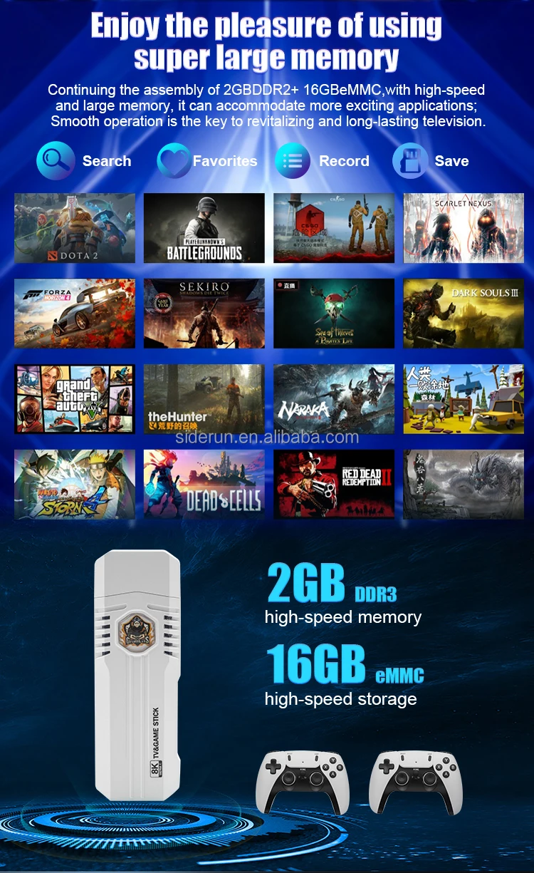 K8pro Game Stick Lite 4k Retro Video Game Console 3d 64gb Built In ...