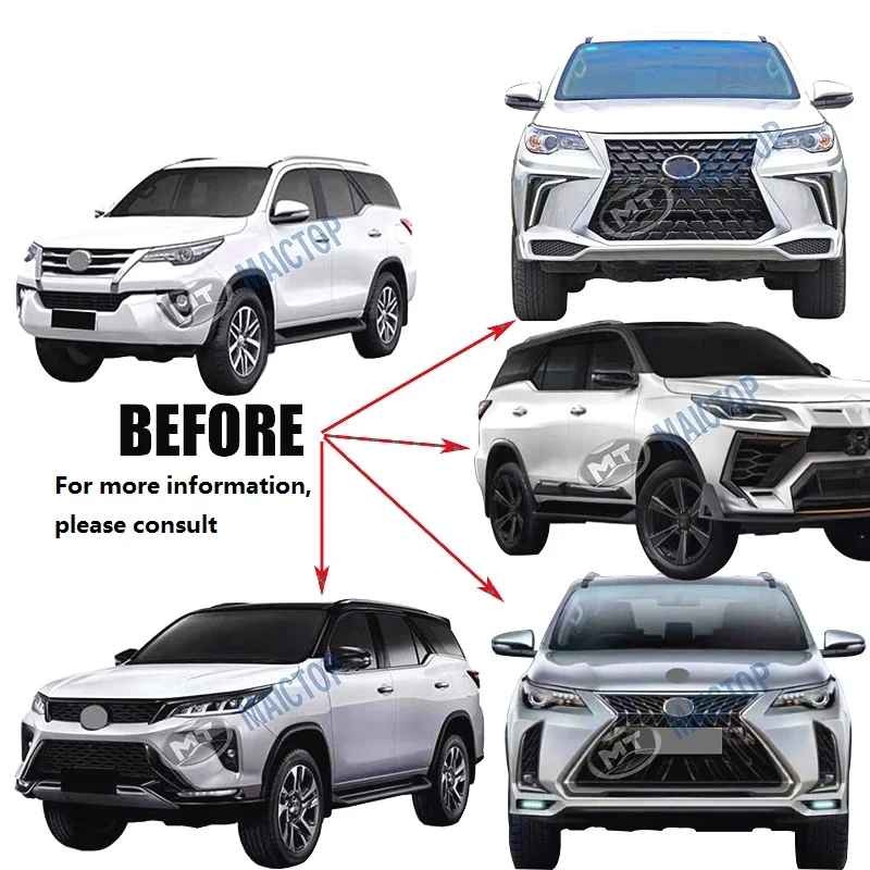 Maictop Car Accessories Facelift Bumper Grille Body Kit For Fortuner ...