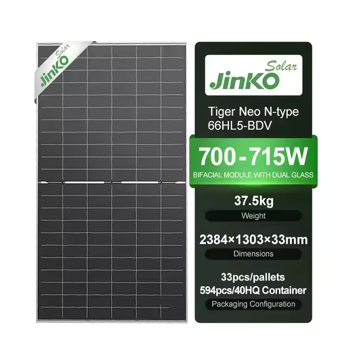 Jinko Tiger N-Type 700W - 715W Solar Panels for Home & Commercial