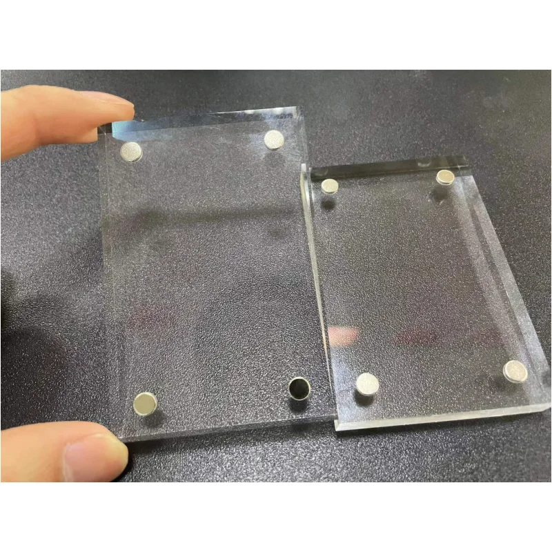 Clear Acrylic Frameless Magnetic Photo Frame - Customizable