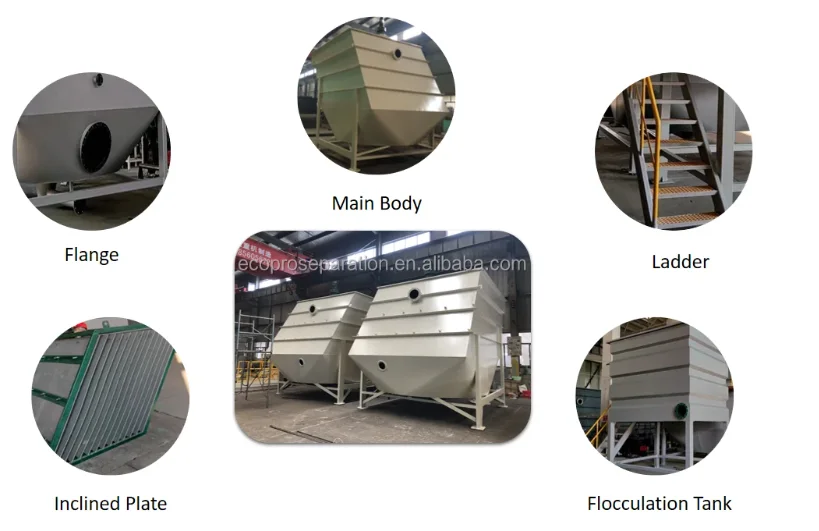 High Efficiency Lamella Clarifier System Inclined Plate For Sewage ...