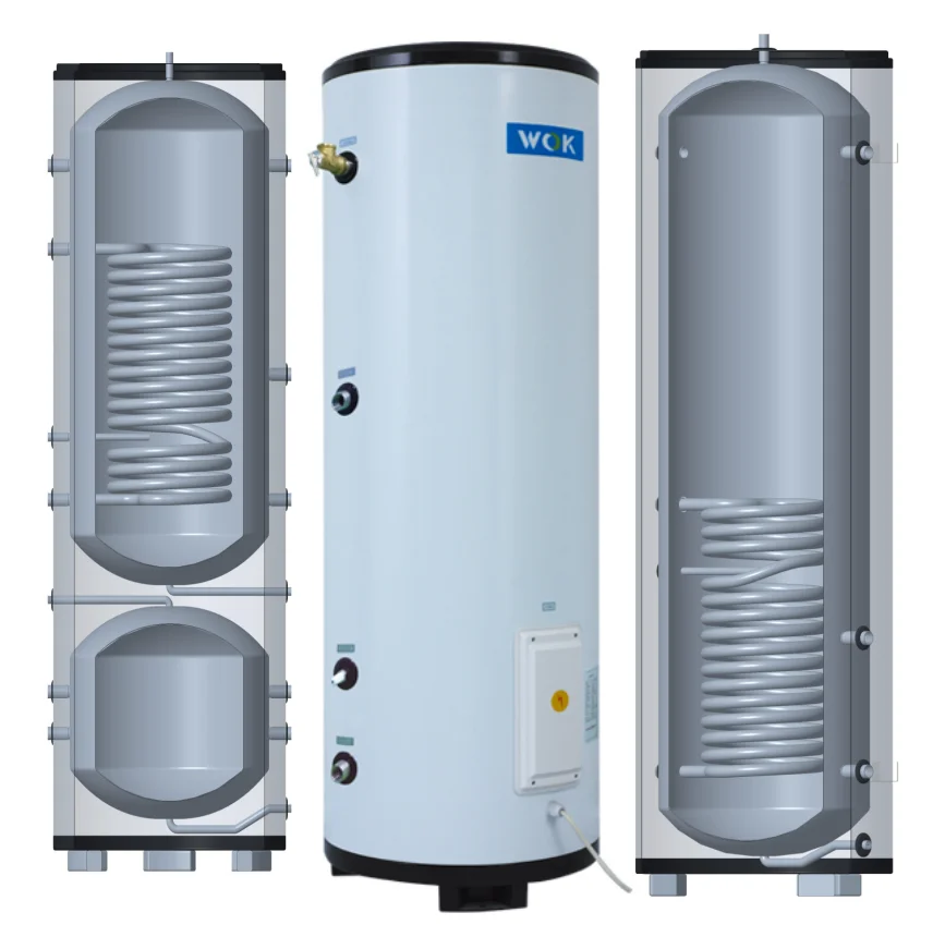 Buffer Tank and DHW Tank for House Floor Heating & Hot Water