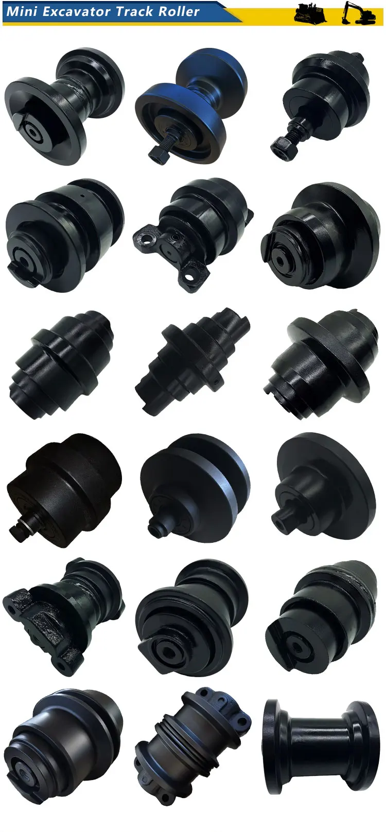 Bottom Track Roller for Kubota Mini Excavators - Durable & Reliable