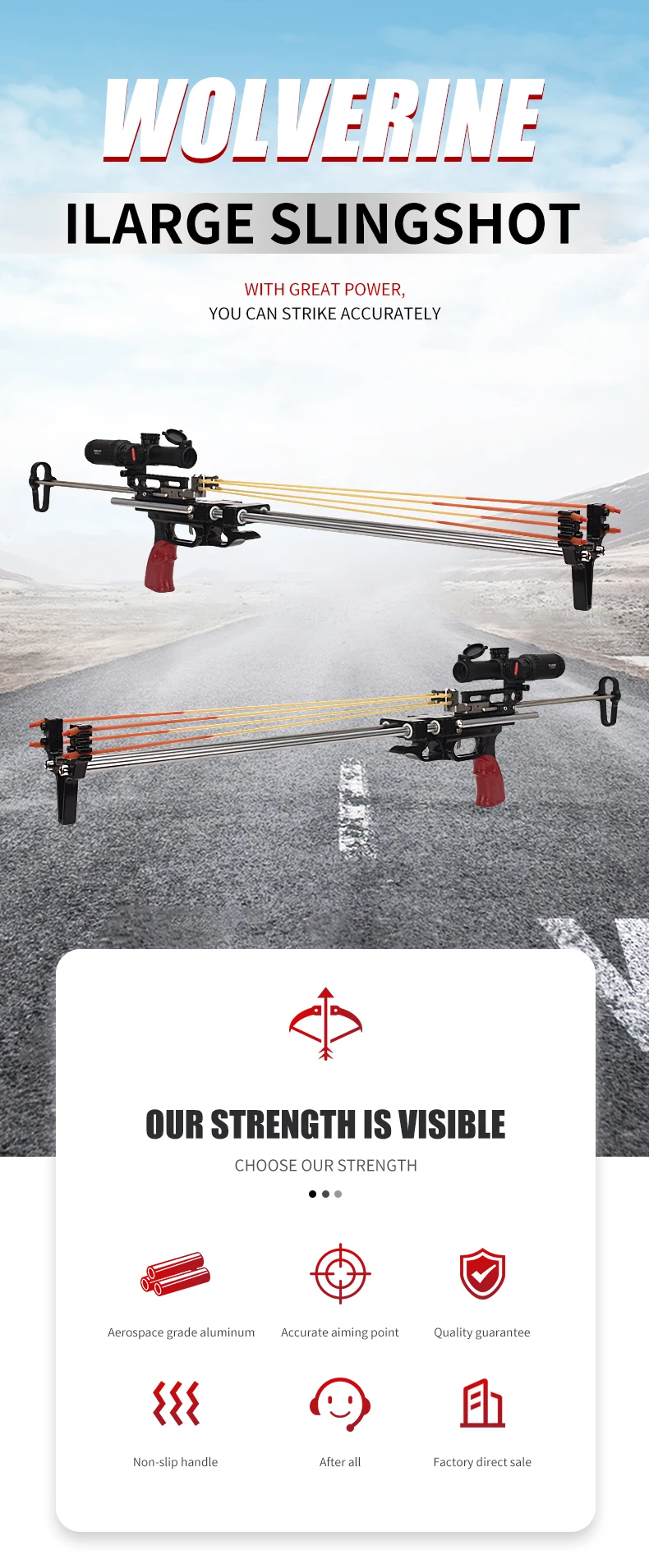 Gongniu Lypro 8 Strand Rubber Band Geant Catapult Slingshot Outdoor ...