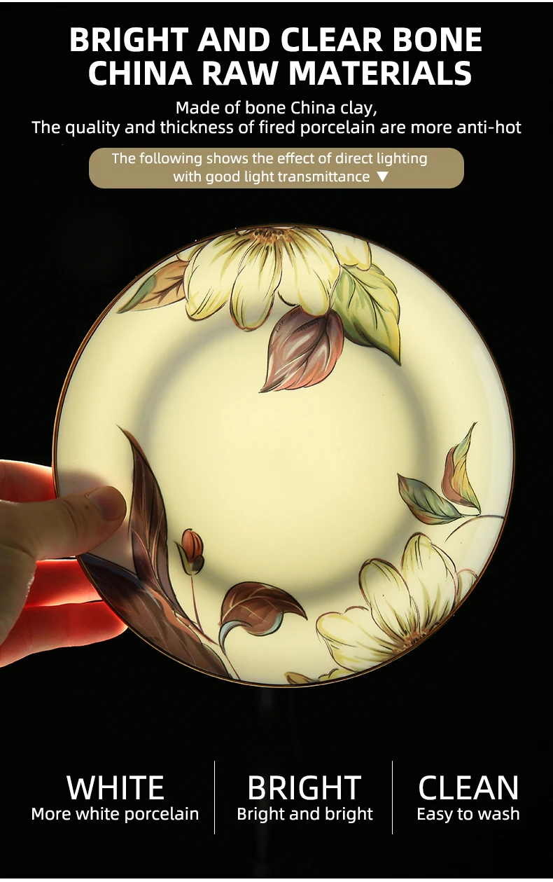 Fine Bone China Dinnerware Restaurant Crockery Dinner Sets Wedding ...