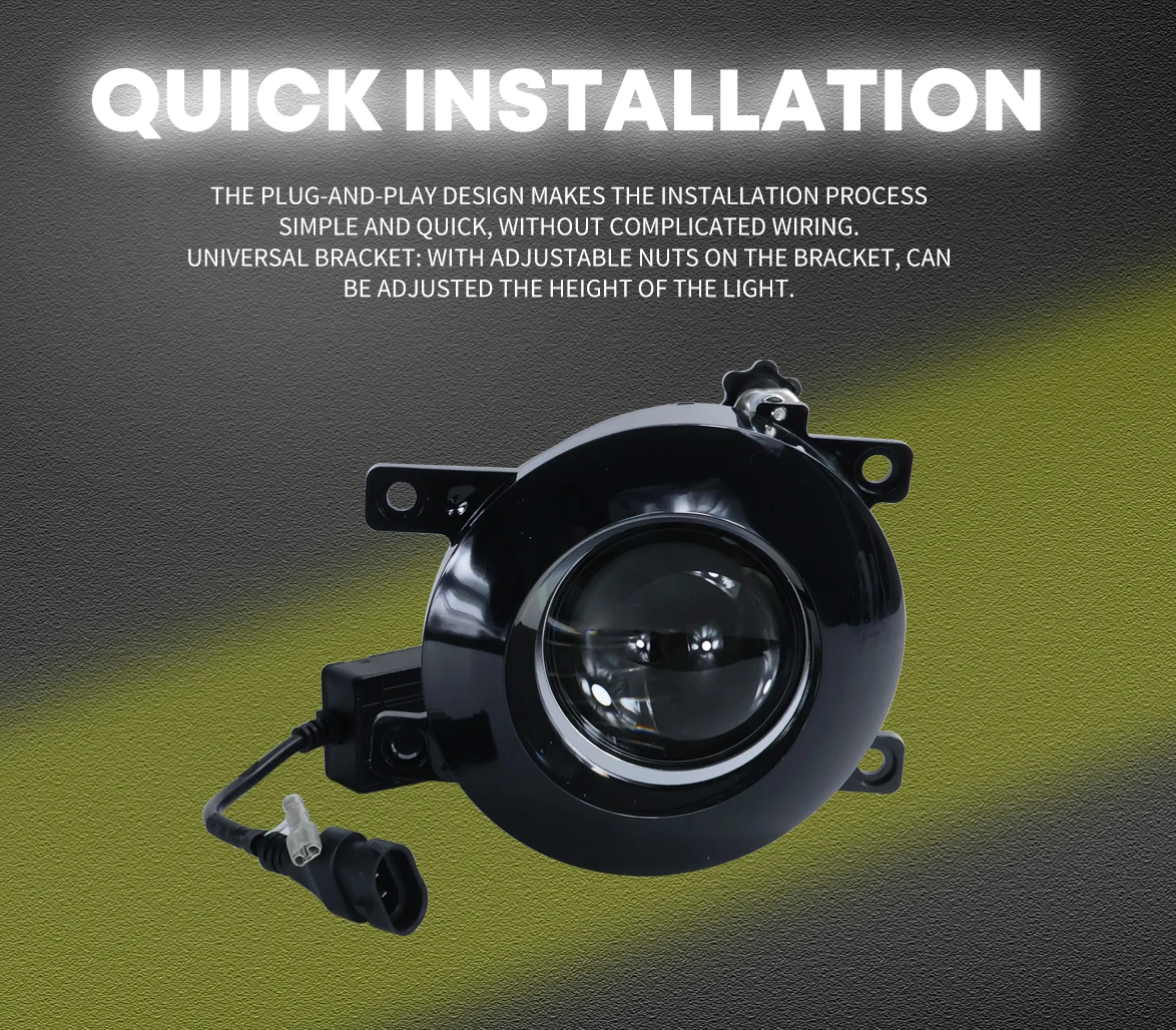 GOODZOOM 3 Inch Bi Led Projector Lens 3.0 Fog Lights High Low Beam Fog ...